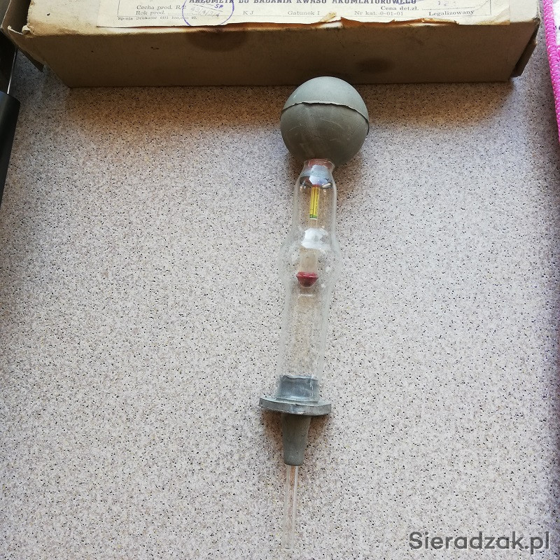 Areometr do badania kwasu akumulatorowego PRL - Sieradzak.pl